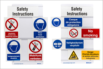 Flexible Gebäudekennzeichnung mit Safety Sign Slidern